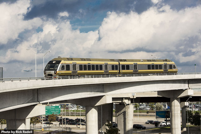 Riding the UP Express in Toronto, Canada