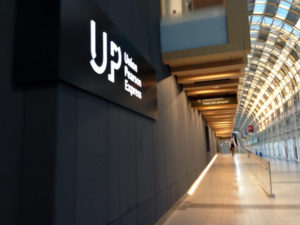 Riding the UP Express in Toronto, Canada